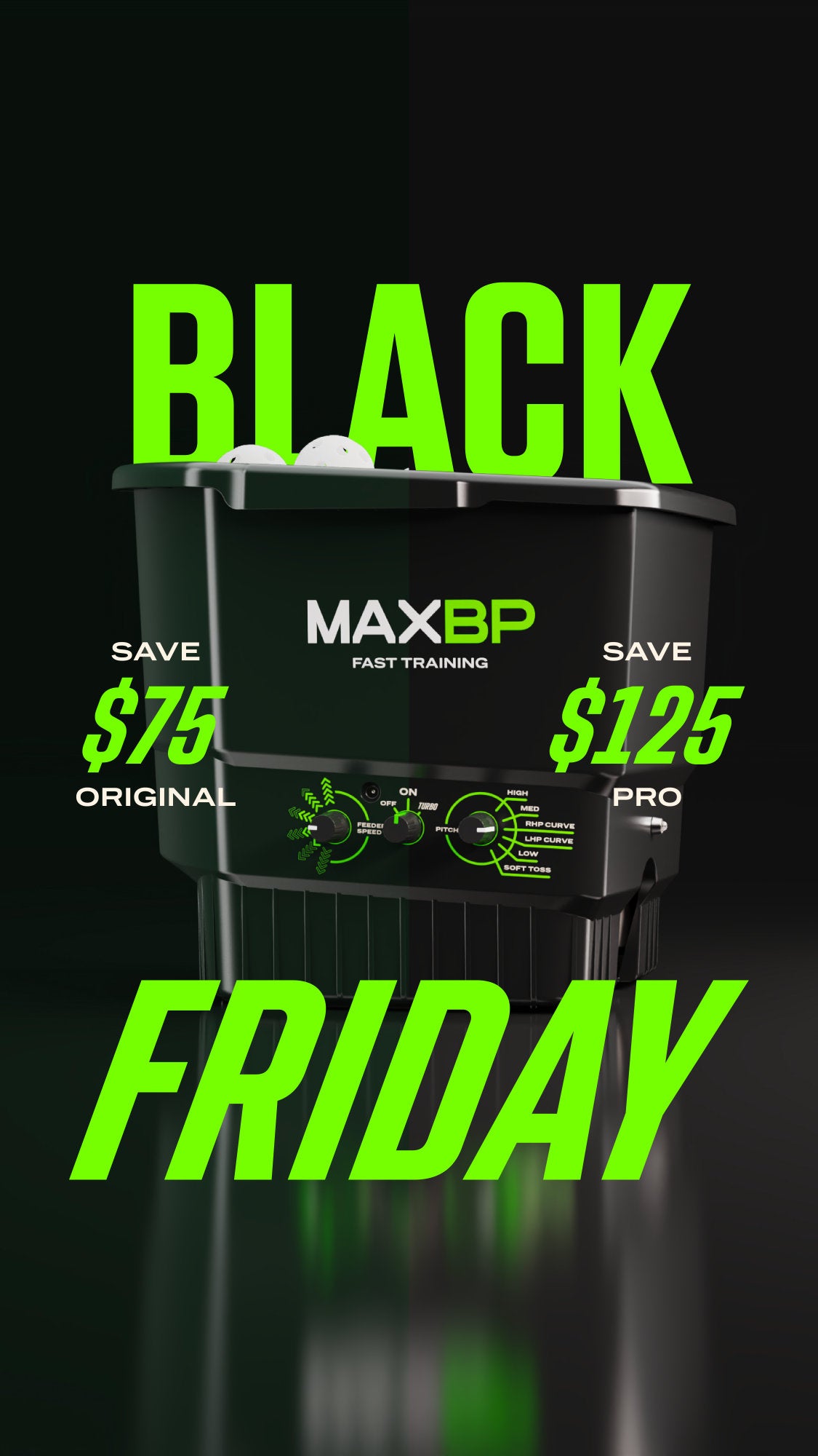 MaxBP - Reaction Training - Small Ball Pitching Machines