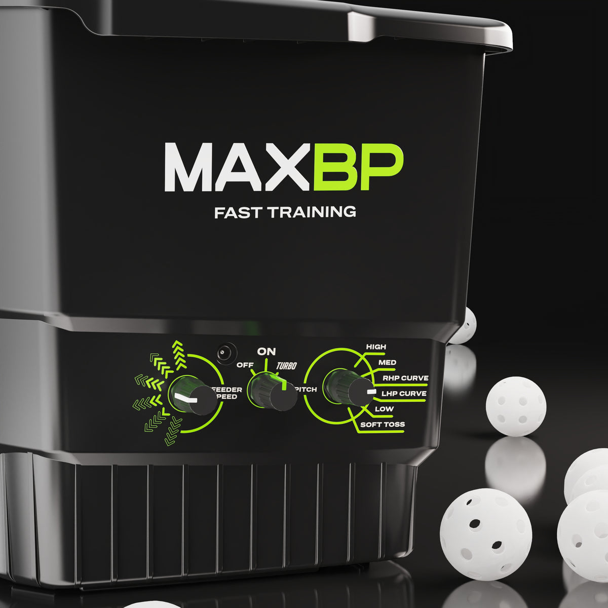 MaxBP Pro Pitching Machine - Batting and Reaction Training