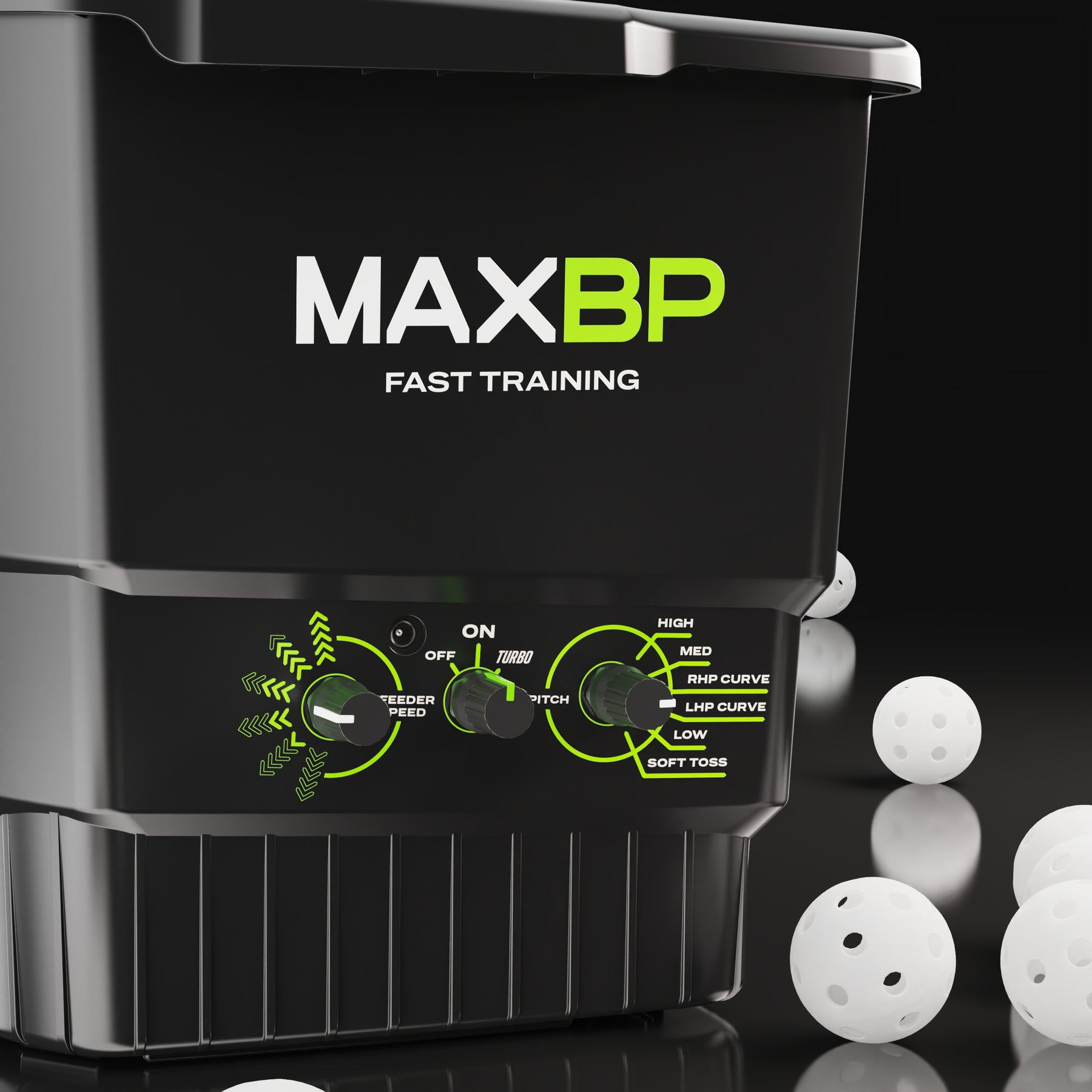 MaxBP Pro Pitching Machine - Batting and Reaction Training