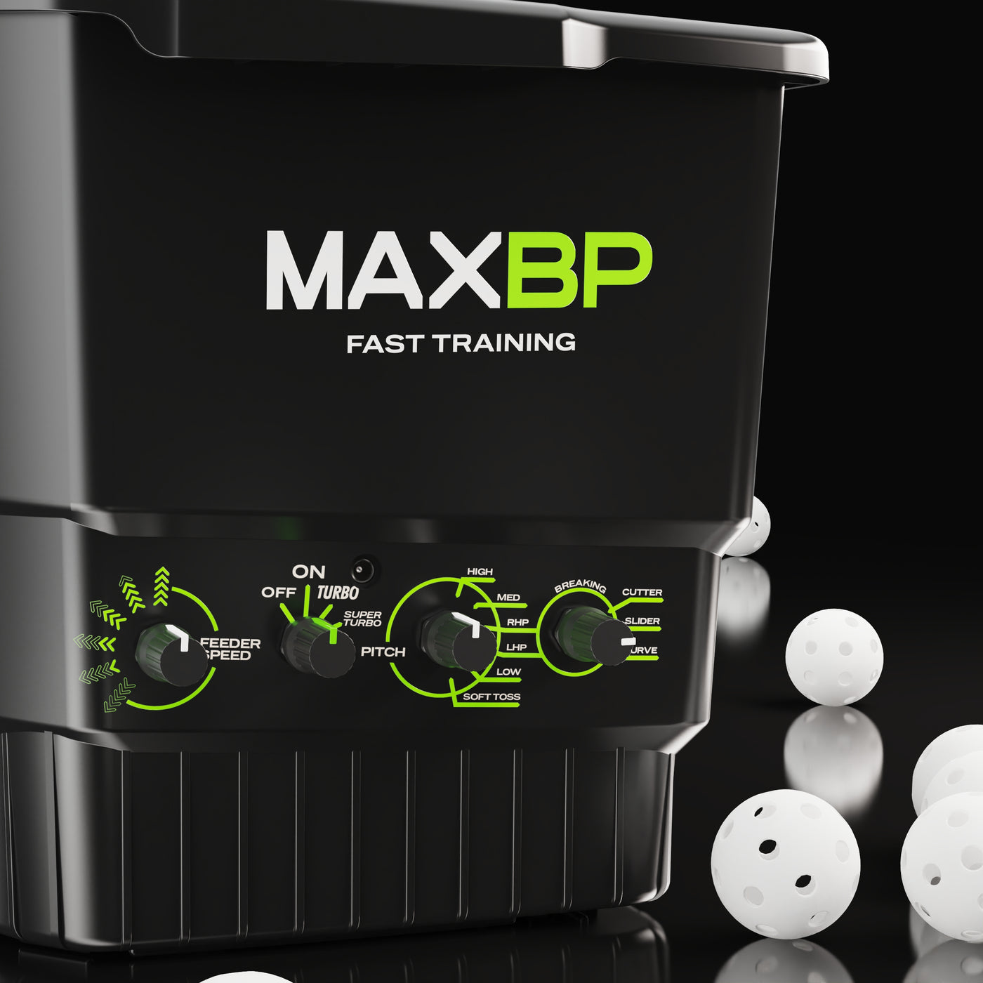 MaxBP Pro Pitching Machine - Batting and Reaction Training