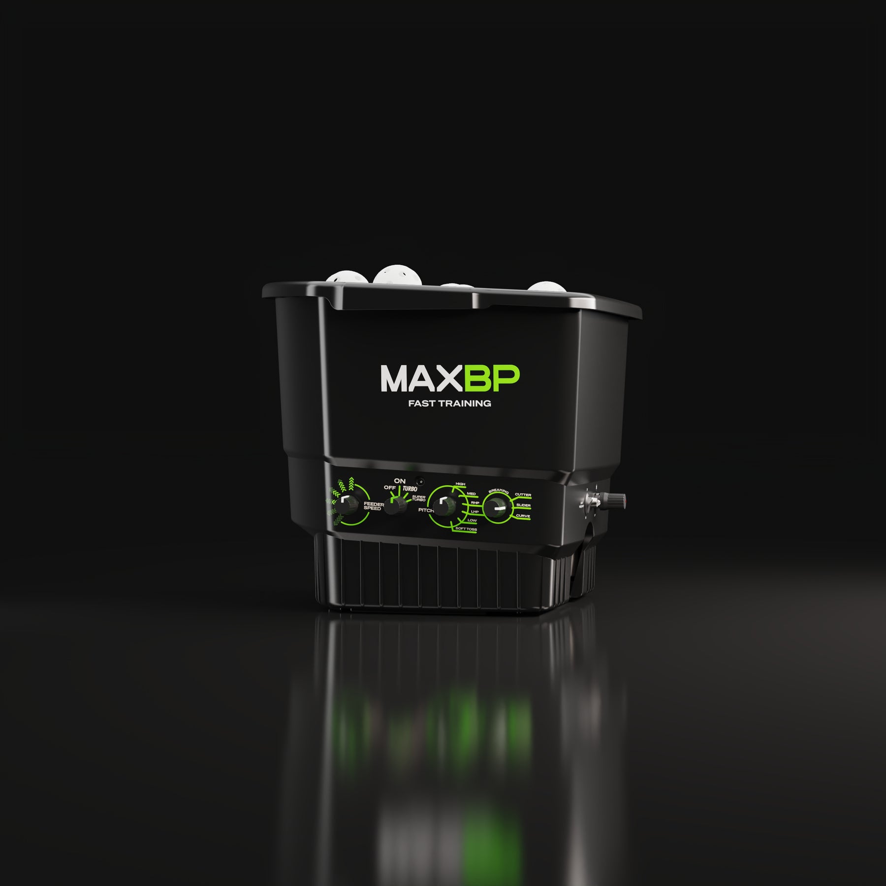 MaxBP Pro Pitching Machine - Batting and Reaction Training