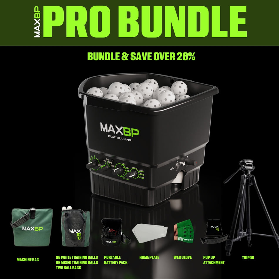 MaxBP Pro Pitching Machine - Batting and Reaction Training